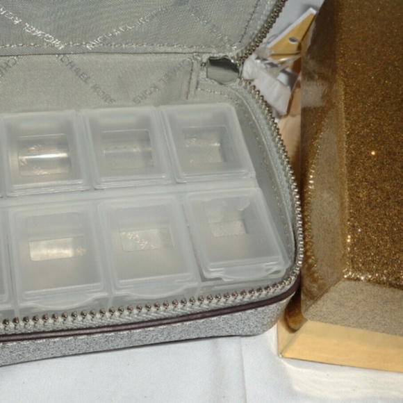 Michael Kors | Accessories | Michael Kors Pill Box Glittering Silver ...